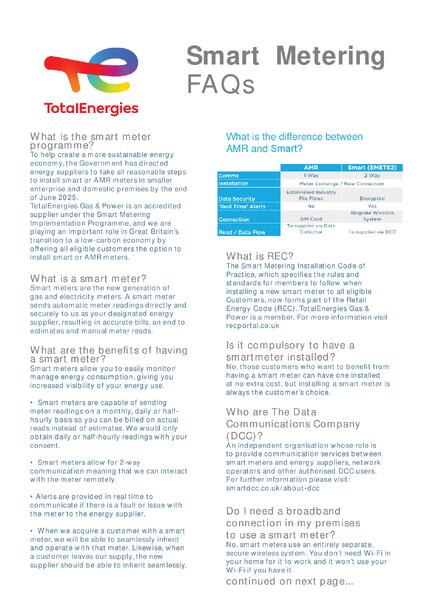 Smart Metering FAQs